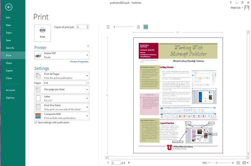Microsoft Publisher won’t Print Documents - liars liars liars